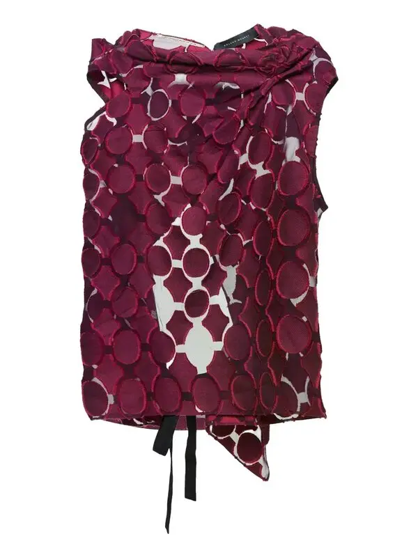 Roland Mouret Circle-patterned Sleeveless Top - Pink