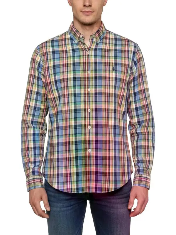 Polo Ralph Lauren Plaid-pattern Button-down Shirt - Blue