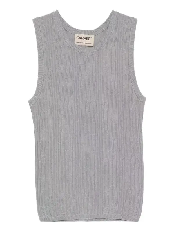 CARRER Ribbed Tank Top - Grey