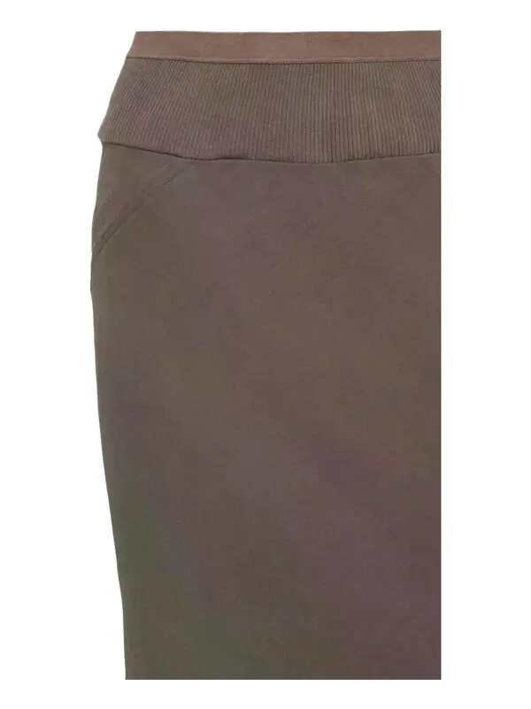 Rick Owens Bias Ribbed-waist Midi Skirt - Brown
