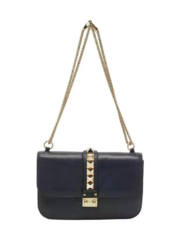Valentino Garavani Medium Rockstud Glam Lock Flap Shoulder Bag Bag - Blue
