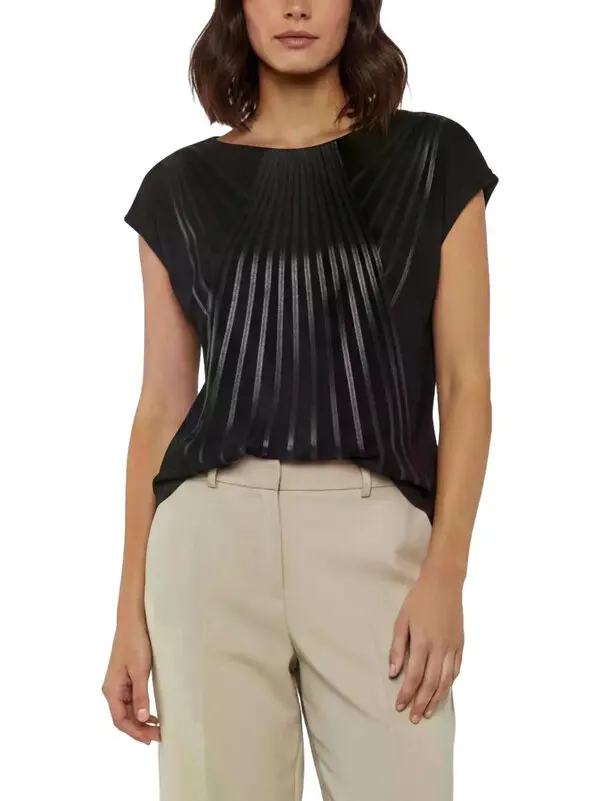 Escada Manresa Leather-detail T-shirt - Black