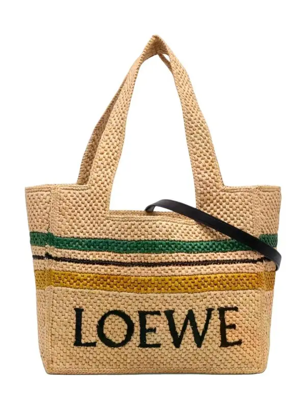 Loewe Medium Raffia Tote - Neutrals