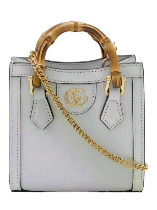 Gucci 2016-2026 Super Mini Calfskin Bamboo Diana Satchel - Blue