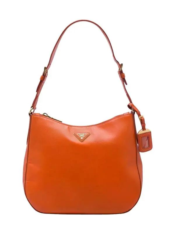 Prada Saffiano Lux Shoulder Bag - Orange