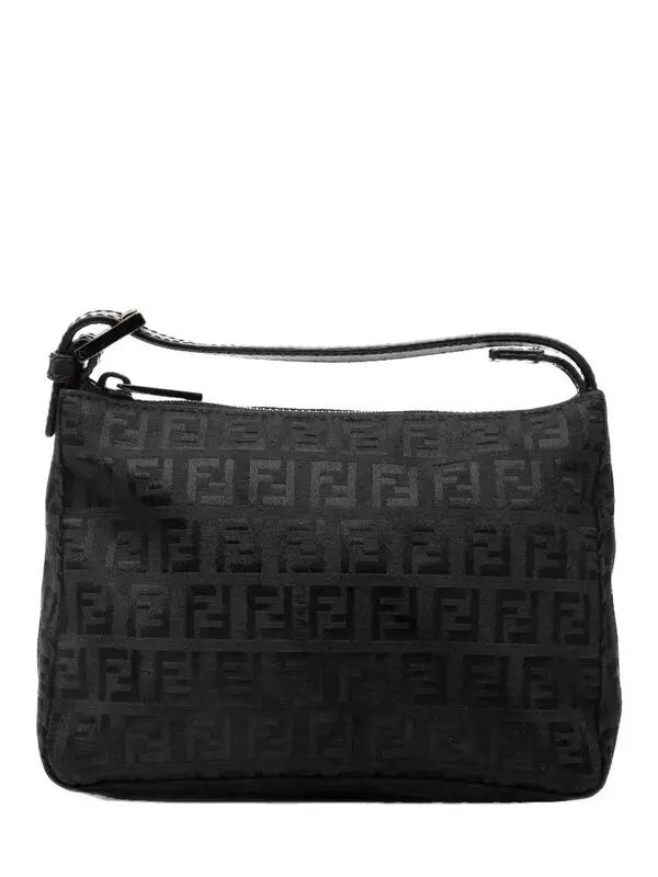 Fendi Zucchino Canvas Handbag - Black