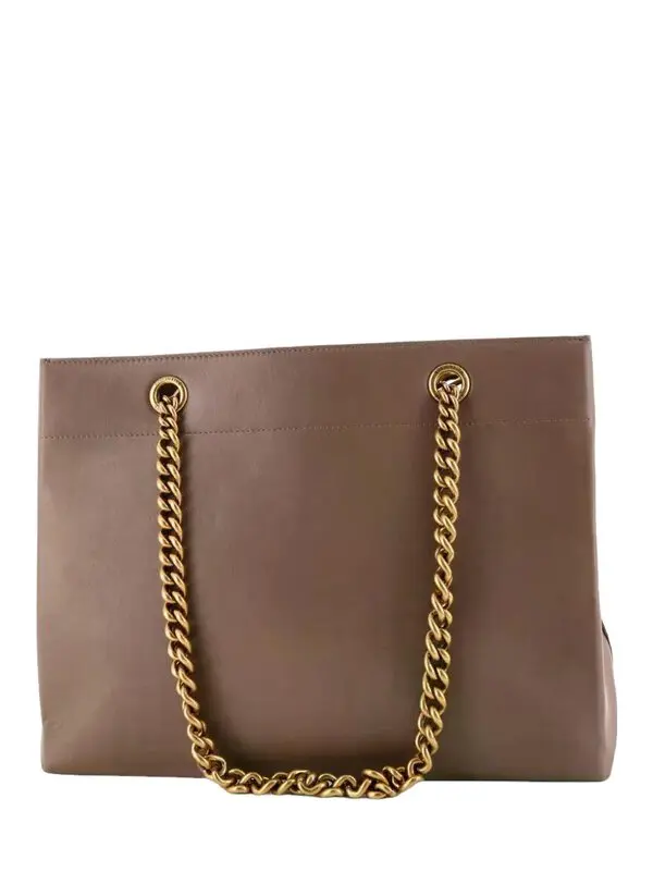 Balenciaga Duty Free Chain Leather Medium Tote Bag - Brown