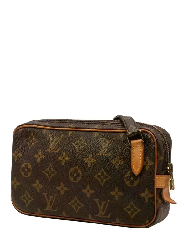 LOUIS VUITTON 1990 Monogram Pochette Marly Bandouliere Crossbody Bag - Brown