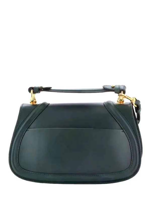 Gucci Blondie Nm Top Handle Bag Canvas With Leather Medium Shoulder Bag - Green