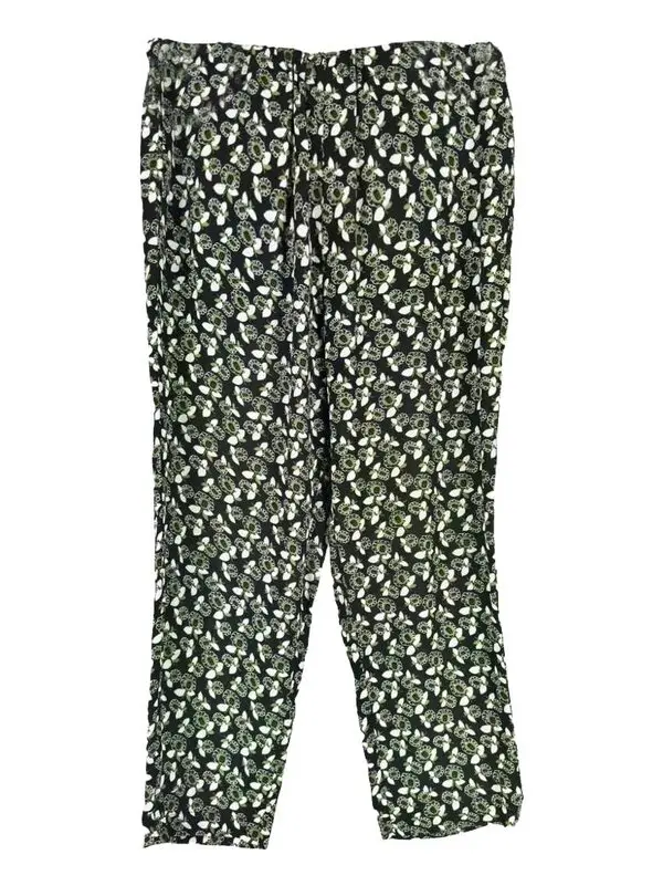 Marni Abstract Floral Print Trousers - Green