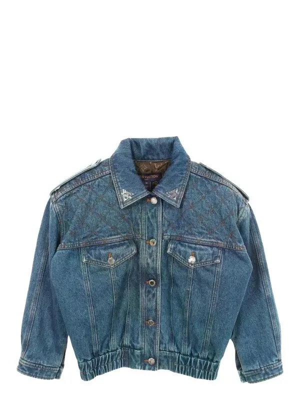 LOUIS VUITTON Quilted Denim Jacket - Blue