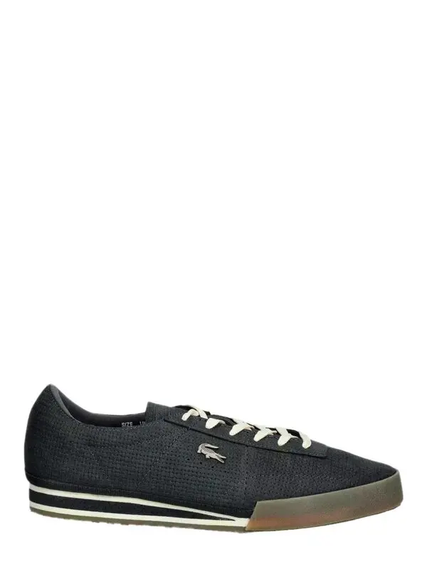 Lacoste Aura Perforated Logo Plaque Sneakers - Grey