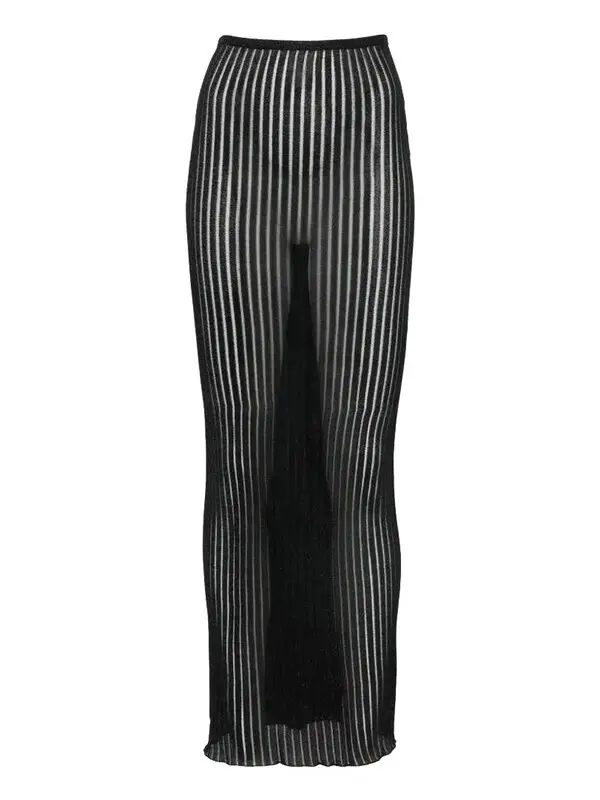 DONDUP Sheer-knit Maxi Skirt - Black