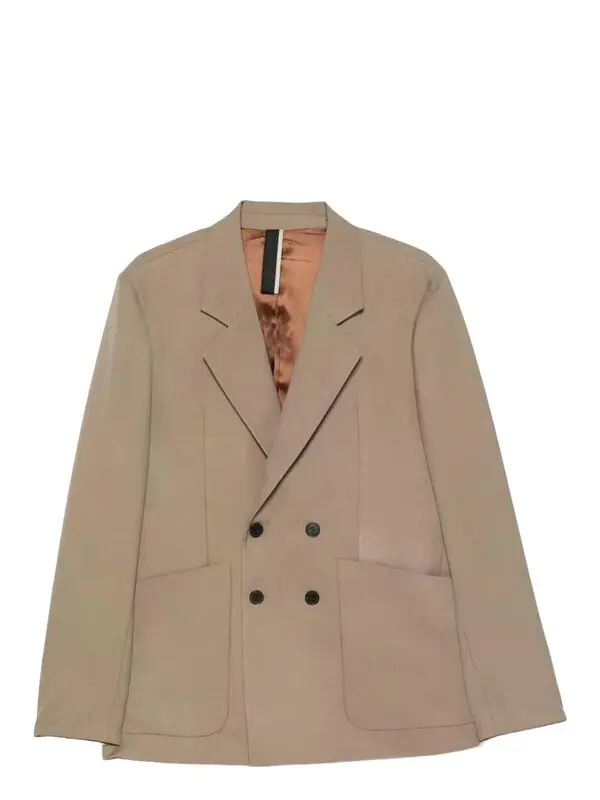 LOW BRAND Double-breasted Notched-lapel Blazer - Neutrals