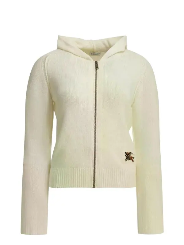 Burberry Jillian Zip-up Hooded Hoodie - Neutrals