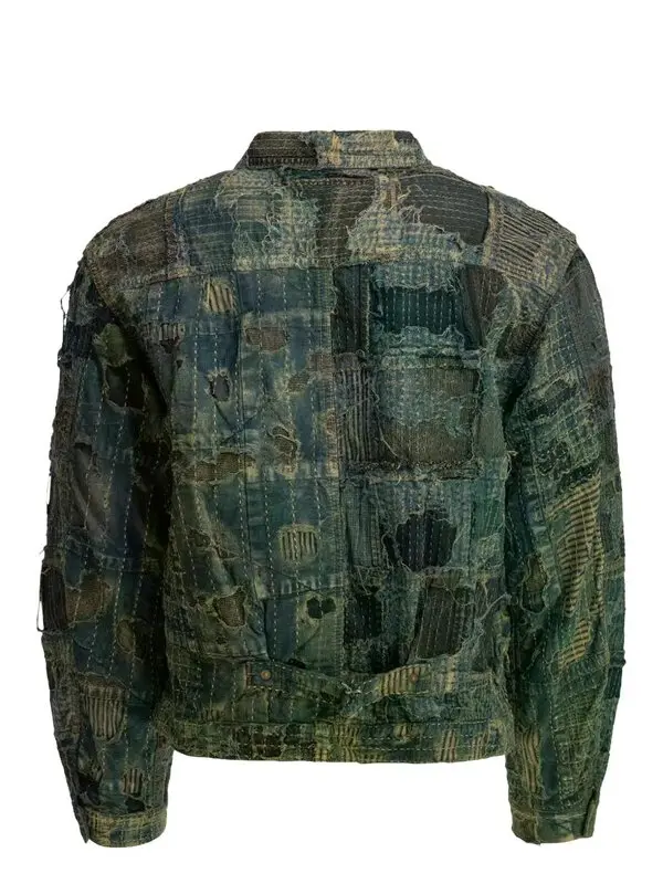 Kapital Boro Patchwork Denim Jacket - Blue