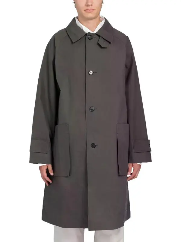 MARGARET HOWELL Railway Mac Trench Coat - Grey