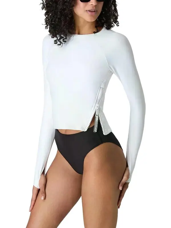WATSKIN Sasha Side-zip T-shirt - White