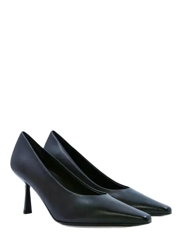 NOTABENE Emmy 70 Square-toe Leather Pumps - Black