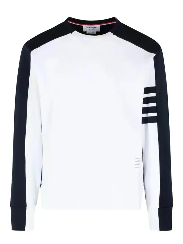 Thom Browne 4-bar Colour-block Sweater - Blue