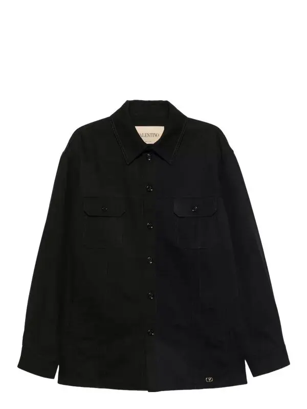 Valentino Garavani Vlogo Button-up Overshirt - Black
