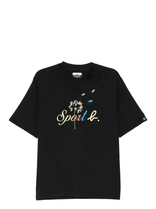 AGNES B. Logo-print T-shirt - Black