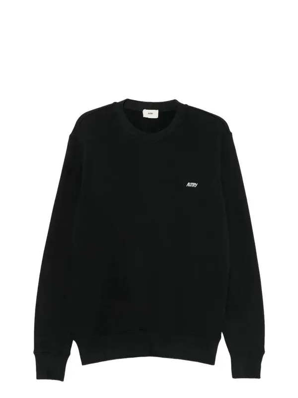AUTRY Embroidered Cotton Sweatshirt - Black