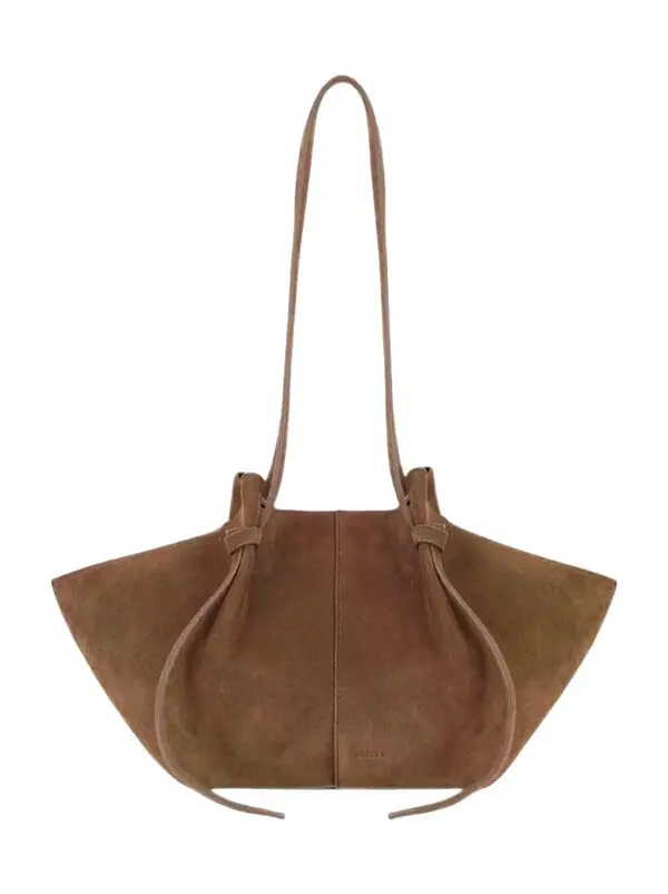 Yuzefi Mochi Pleated Shoulder Bag - Brown