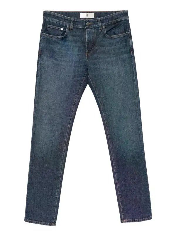 PT TORINO Logo Patch Jeans - Blue