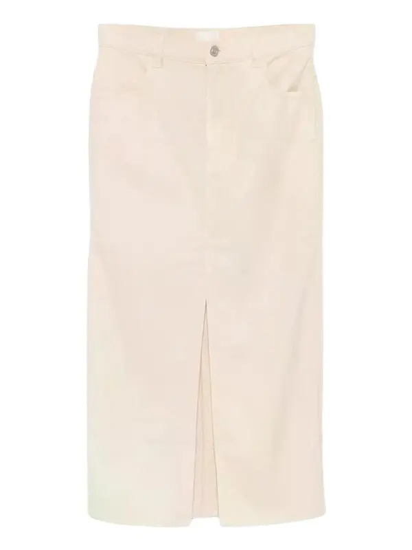 Isabel Marant Étoile Faharia Midi Skirt With Slit Detail - Neutrals