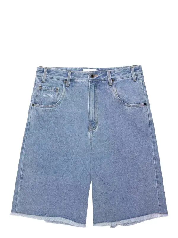 HONOR THE GIFT Frayed-edge Denim Shorts - Blue