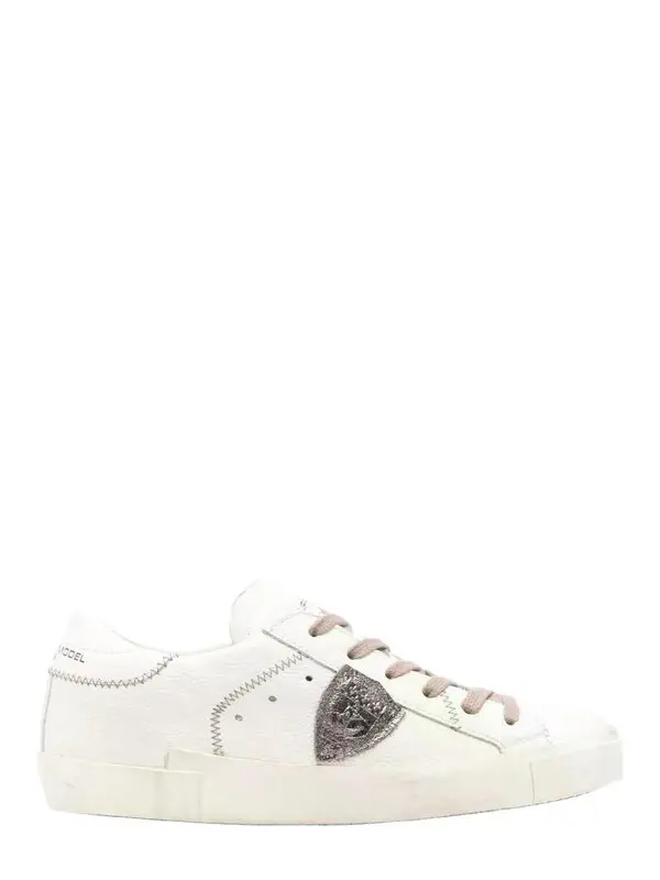 Philippe Model Prsx Low Logo-patch Panelled Sneakers - White