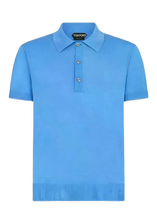 TOM FORD Short-sleeve Polo Shirt - Blue