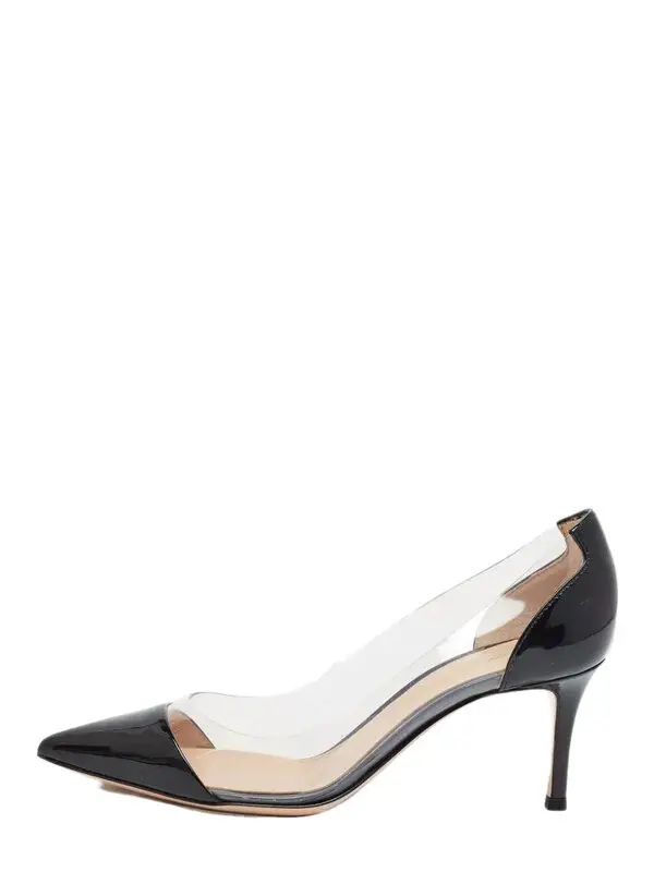 GIANVITO ROSSI Plexi Leather-panel Pumps - Black