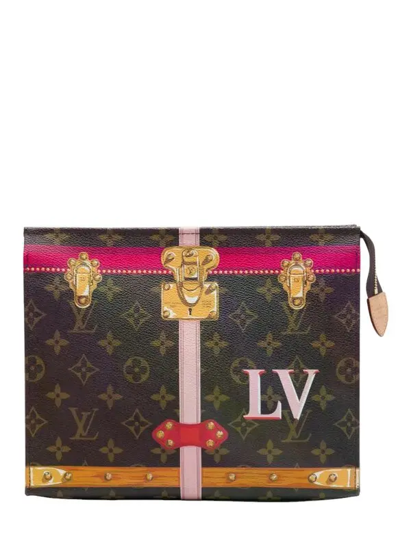 LOUIS VUITTON 2018 Monogram Summer Trunks Toiletry Pouch 26 Clutch Bag - Brown