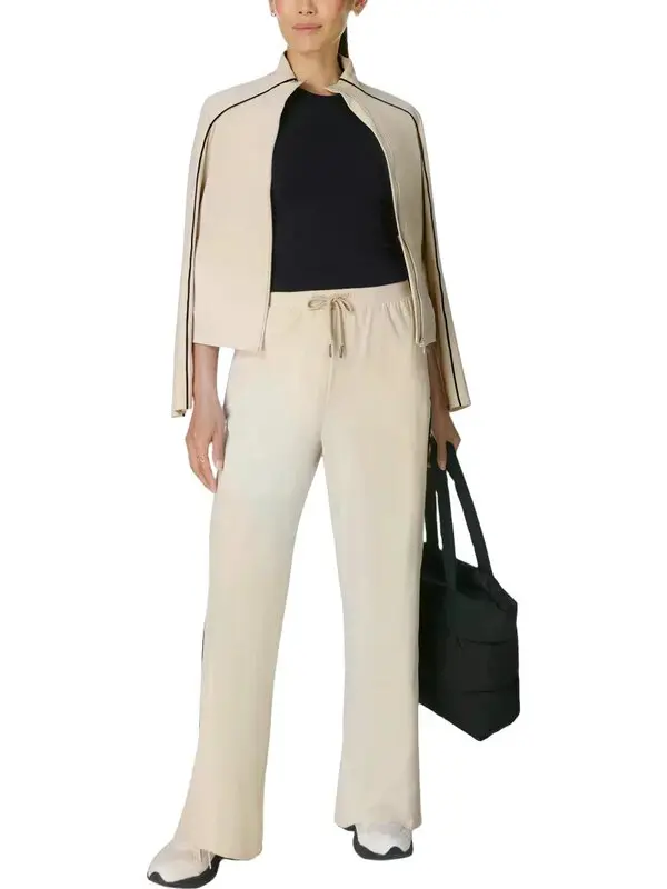 Sweaty Betty Drawstring Side-stripe Track Pants - Neutrals