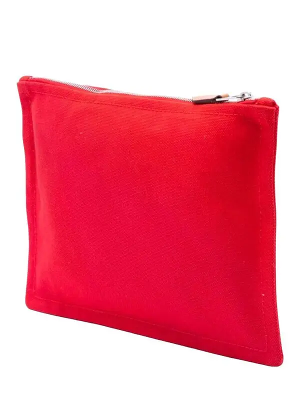 Hermès Toile Bain Yachting Flat Pouch - Red