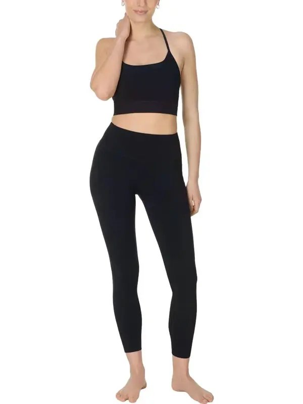 Sweaty Betty Ultimate Studio Ribbed-panel Side-pocket Leggings - Black