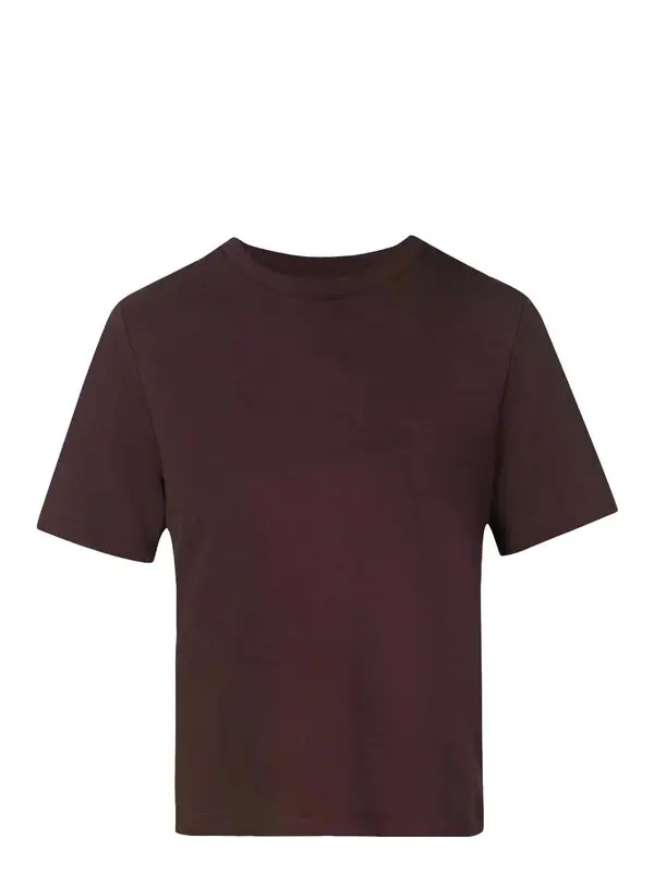 Sweaty Betty Elevated Logo-embroidered T-shirt - Brown