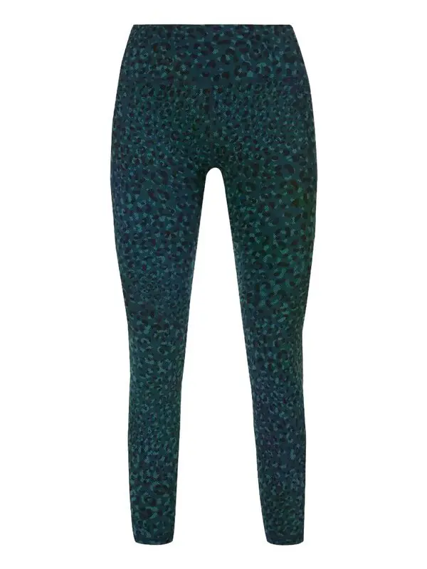Sweaty Betty Power Gym Leopard-print Leggings - Blue