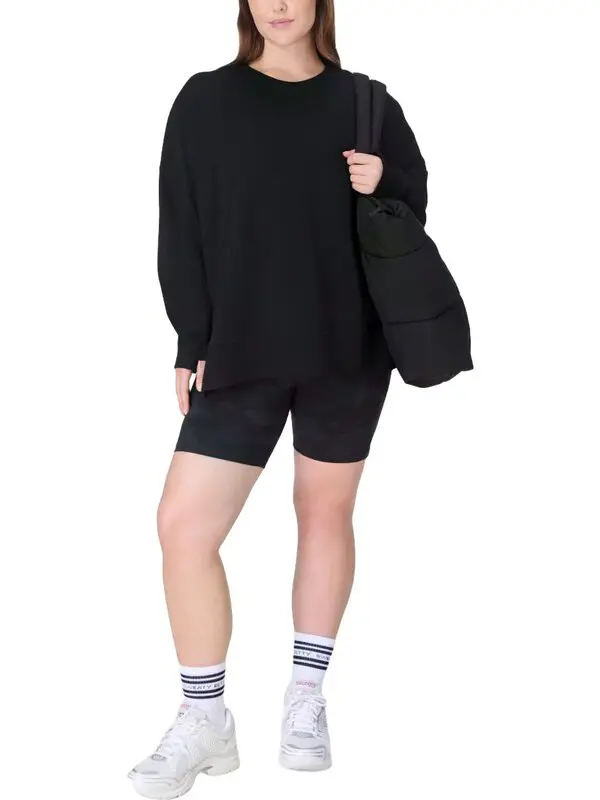 Sweaty Betty After Class Side Slit Sweatshirt - Black