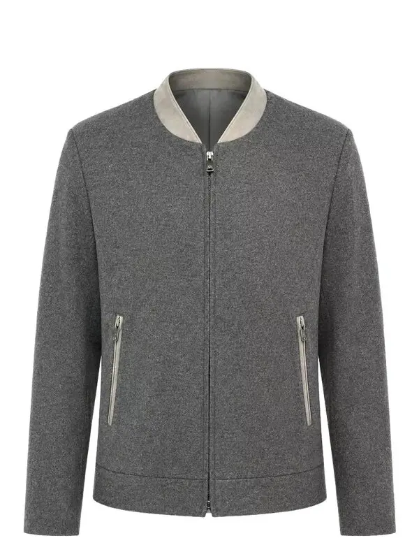 Corneliani Zip-up Bomber Jacket - Grey