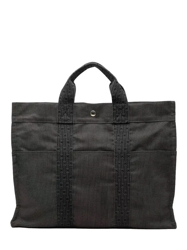 Hermès Herline Mm Canvas Tote Bag - Grey