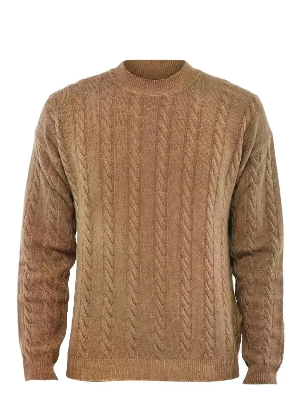 Woolrich Aran-knit Virgin-wool Sweater - Brown