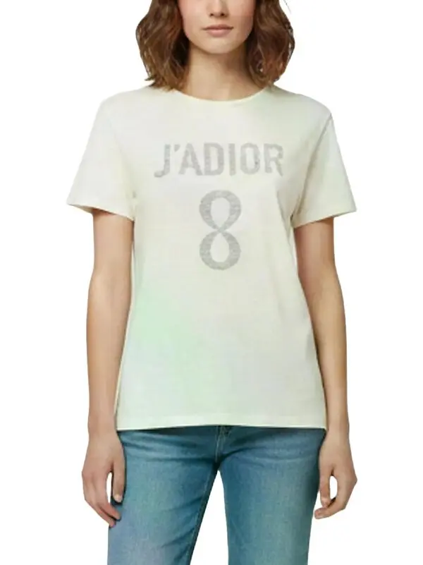Dior J'adior 8 Graphic Print T-shirt - Neutrals
