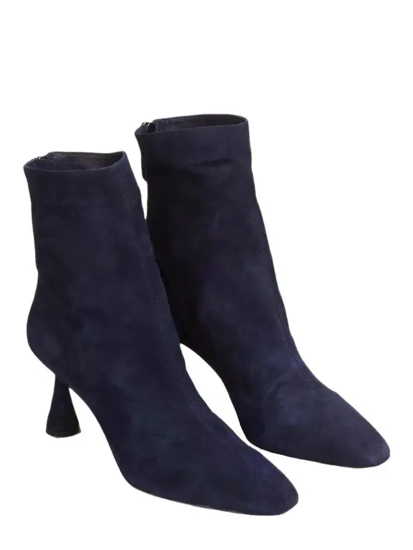 AQUAZZURA Amore 75 Suede Ankle Boots - Blue