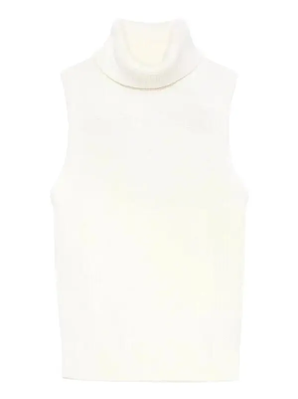 Michael Kors Knitted Roll Neck Vest - Neutrals
