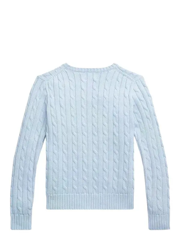 Polo Ralph Lauren Cable-knit Embroidered Logo Sweater - Blue