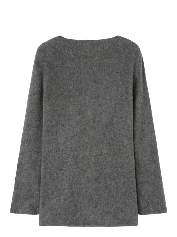 RETORI Brushed-knit Backless Mini Dress - Grey