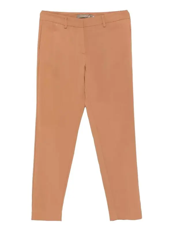 SIMONA CORSELLINI Belt-loops Straight Trousers - Brown